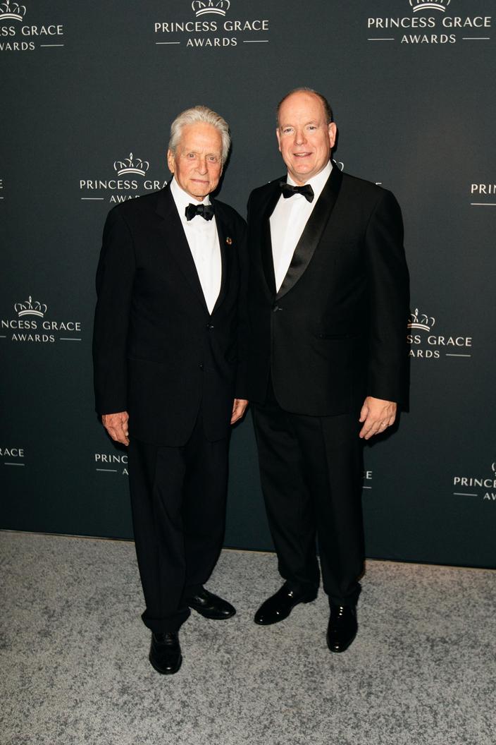 PHOTOS - Albert de Monaco et sa fille Jazmin Grace avec Michael Douglas ...