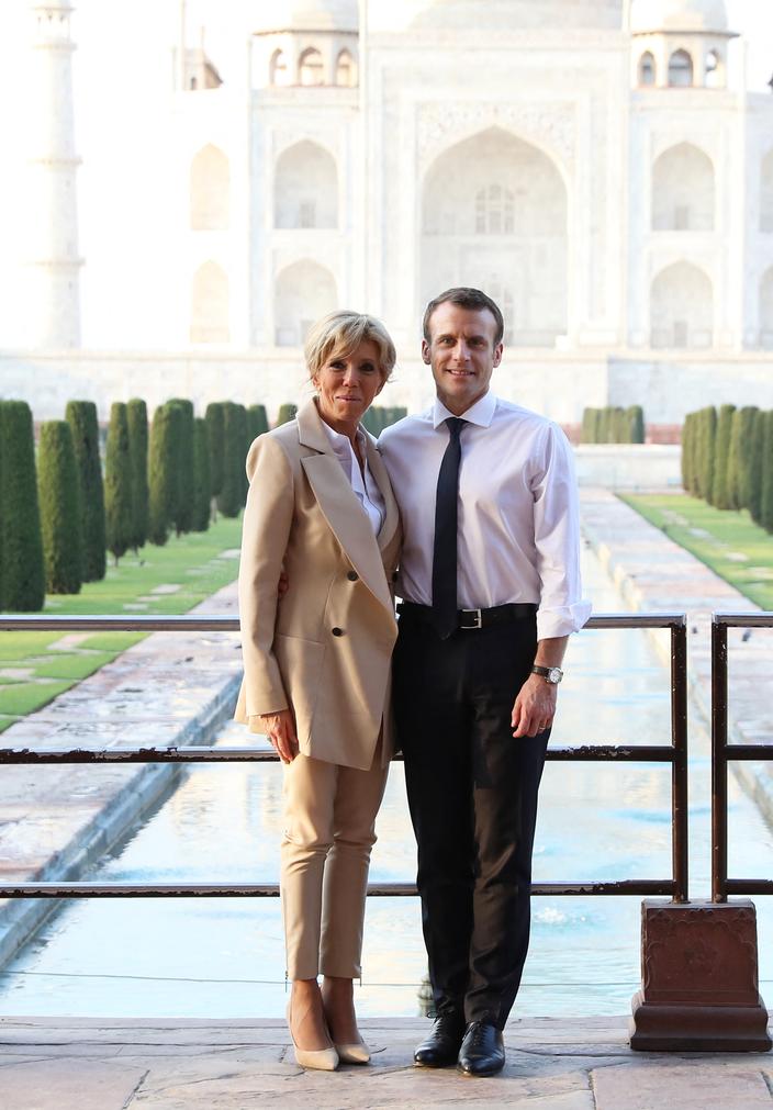 Emmanuel et Brigitte Macron de retour en Inde : leur photo devant le ...