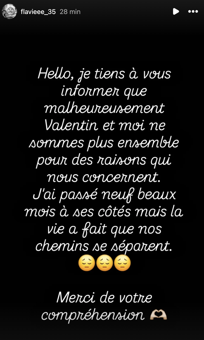 Flavie et Valentin (L’amour est dans le pré) annoncent leur rupture : “Nos chemins se séparent”