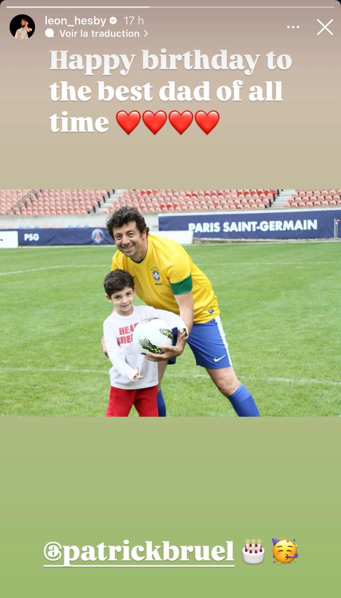Patrick Bruel : son fils Léon poste une photo pleine de complicité pour ...
