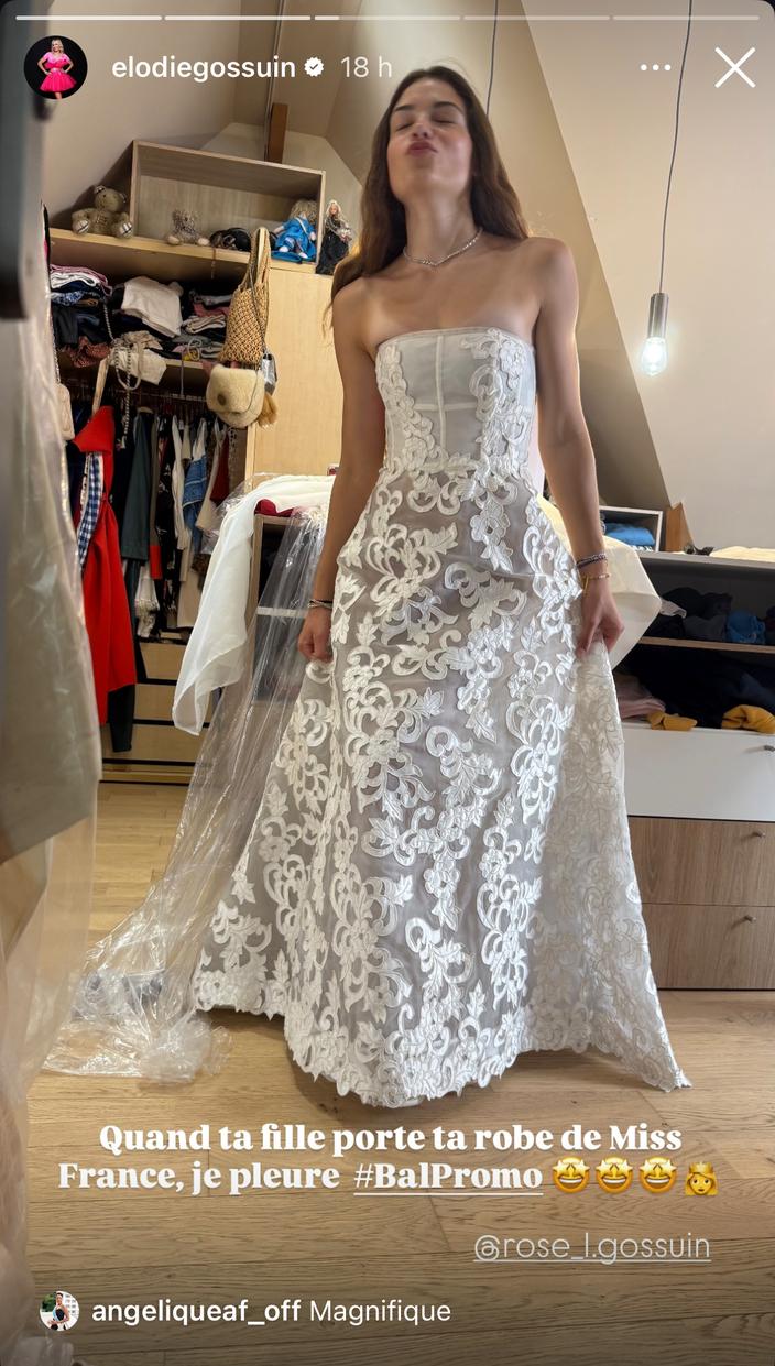 Élodie Gossuin : sa fille Rose emprunte sa robe de Miss France pour son bal de promo, l’émotion ...