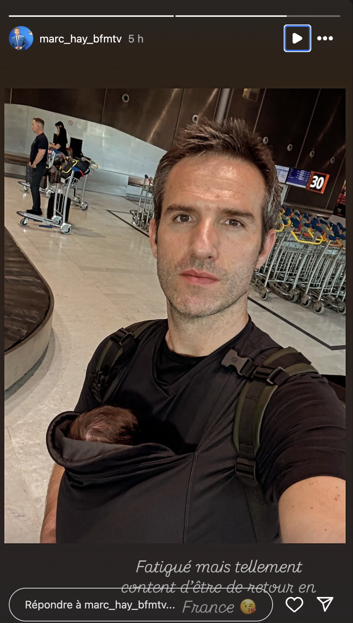 Marc Hay (BFMTV) papa “fatigué” : son adorable photo avec sa petite fille
