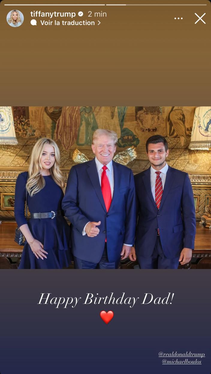 Donald Trump a 79 ans : sa fille Tiffany partage un cliché de famille ...