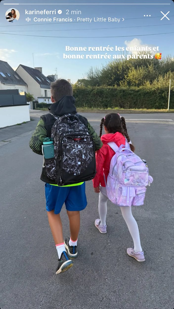 Karine Ferri dévoile de rares photos de ses 3 enfants pour la rentrée ...
