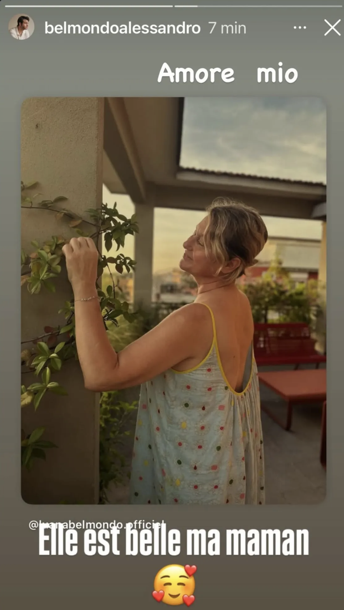 Alessandro Belmondo fier de sa mère Luana : “Elle est belle ma maman”