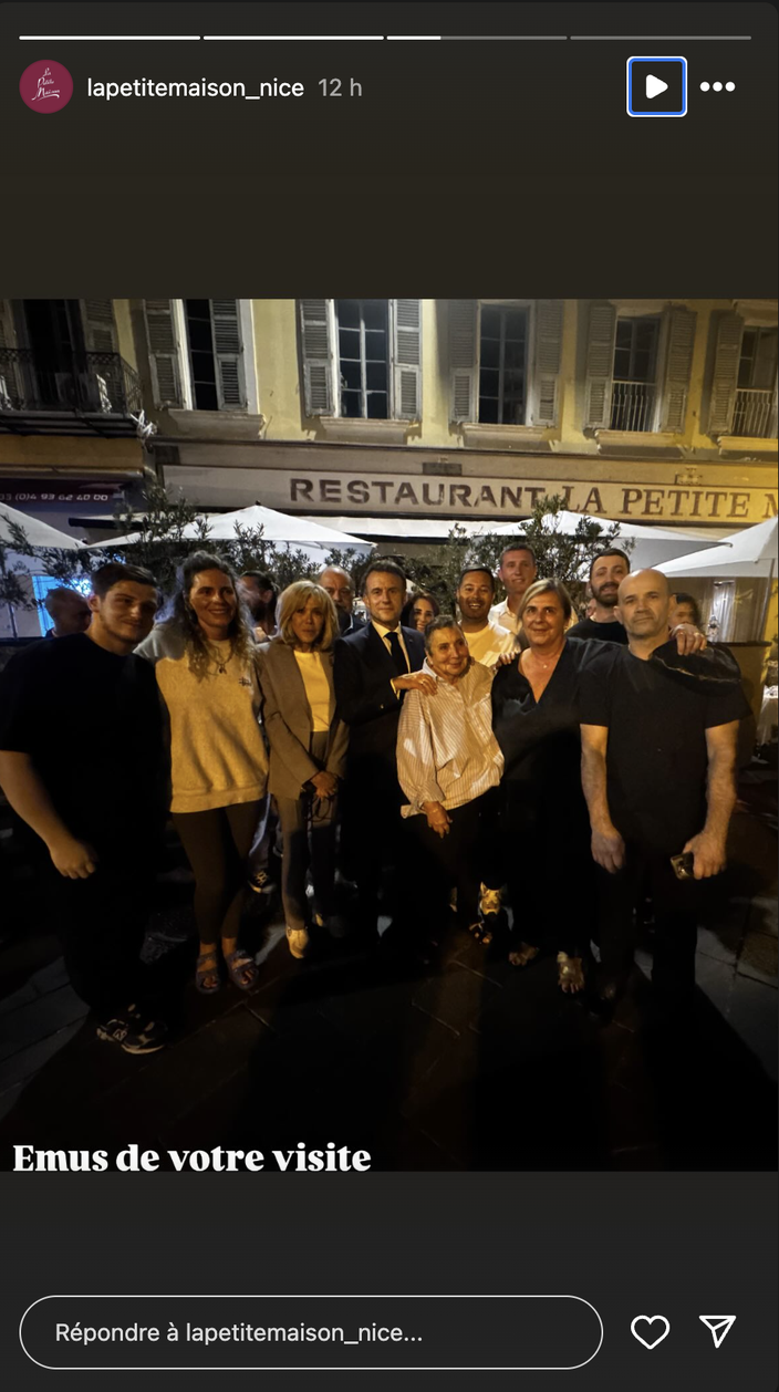 Brigitte et Emmanuel Macron en terrasse à Nice : après le dîner d’État ...