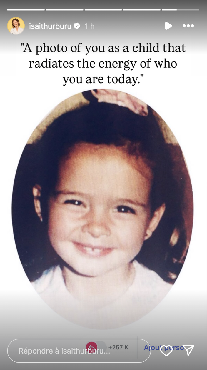 Isabelle Ithurburu dévoile une adorable photo d’elle enfant, elle a ...