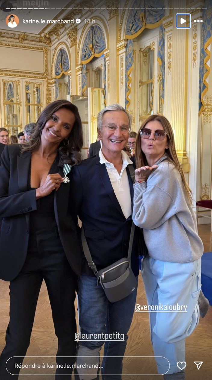Karine Le Marchand honorée par Rachida Dati : elle rayonne devant sa fille Alya et ses amis ...