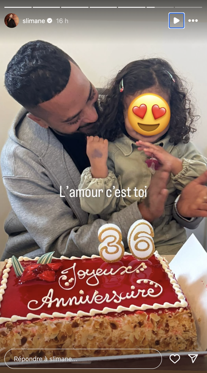 “L’amour c’est toi”: Slimane fête ses 36 ans et sa petite Esmeralda n ...