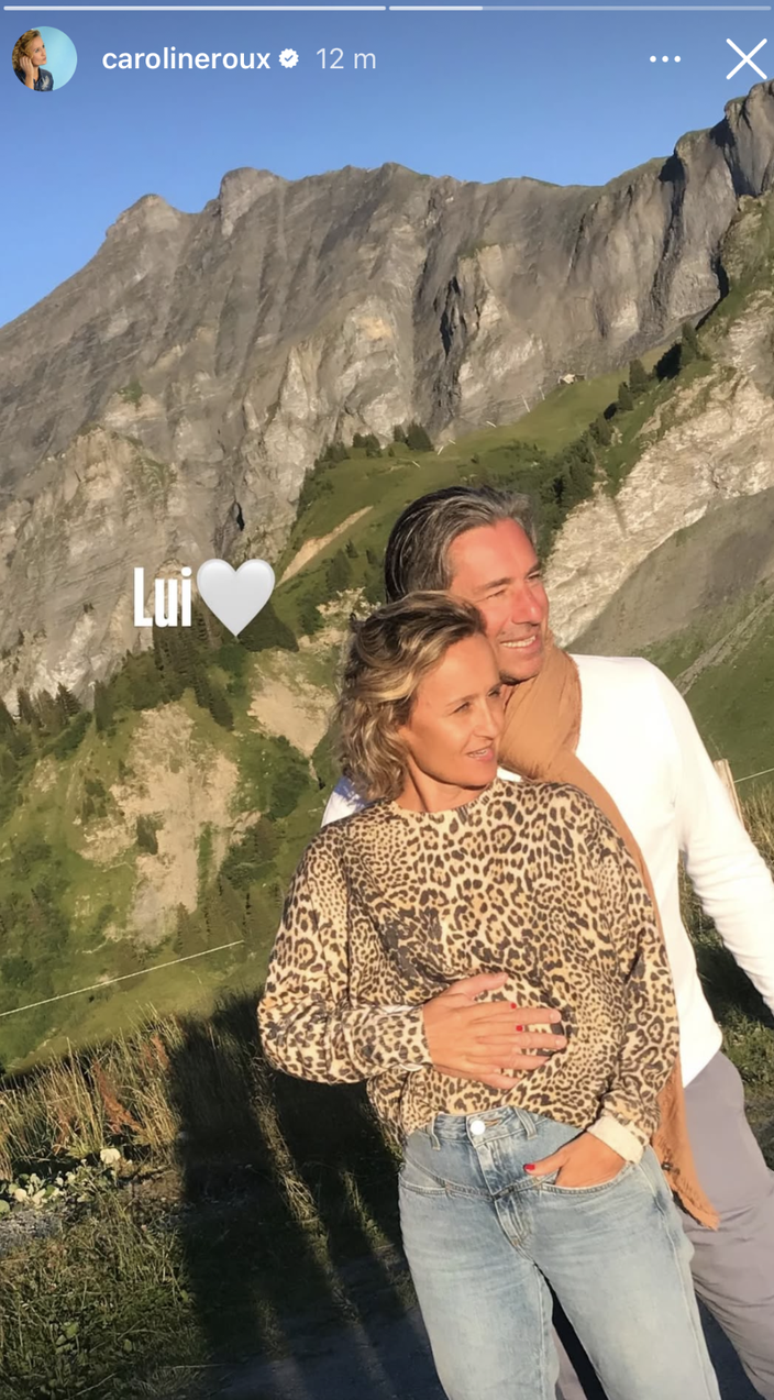 Caroline Roux et son mari Laurent Solly enlacés pour la Saint-Valentin ...