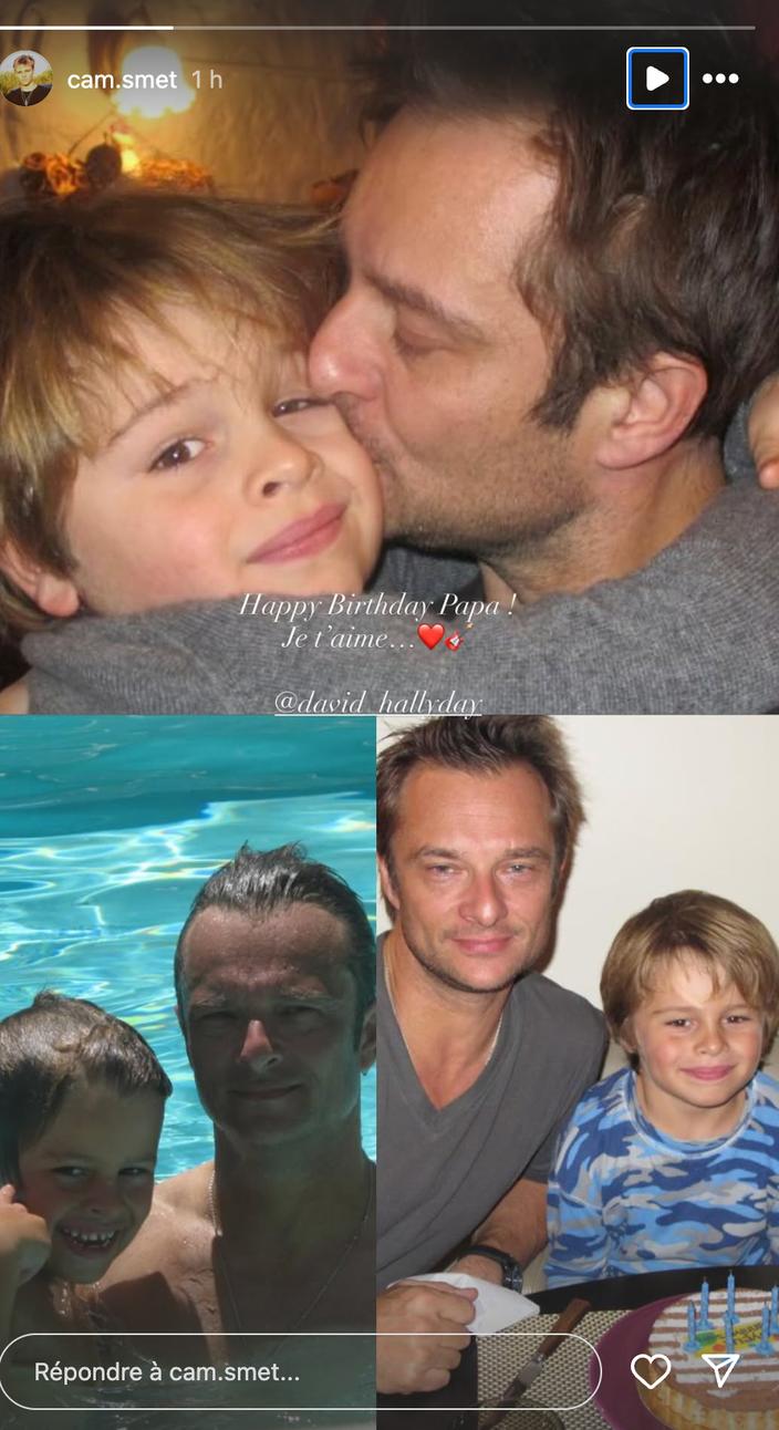David Hallyday célébré par son fils Cameron Smet : tendre message et ...