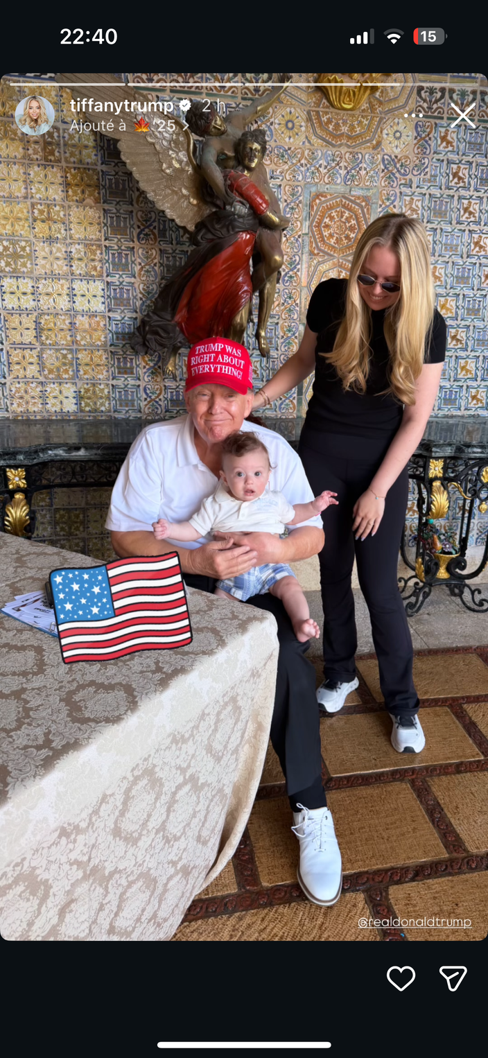 Donald Trump grand-père comblé : les premières photos avec son petit ...