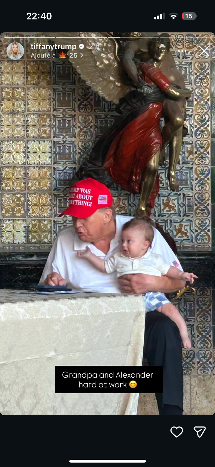 Donald Trump grand-père comblé : les premières photos avec son petit ...