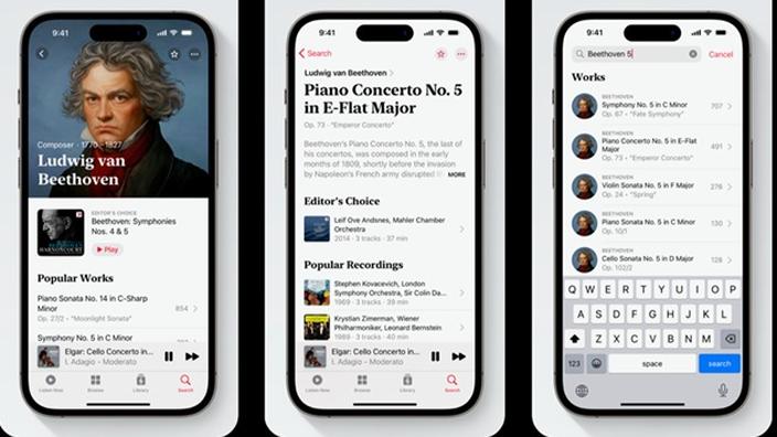Apple Music dévoile une nouvelle application dédiée à la musique classique