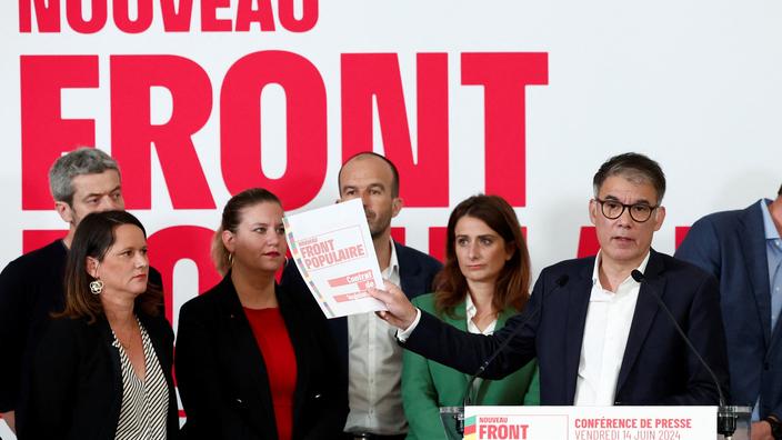 Législatives: le Nouveau Front populaire décide de passer outre le «coup de force» d’Emmanuel Macron