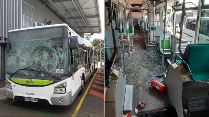 Nantes : 2 individus arrêtés pour avoir vandalisé un bus après la ...