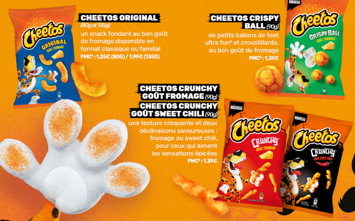 Les gâteaux apéritifs américains Cheetos arrivent en France «avec la très forte ambition» de ...