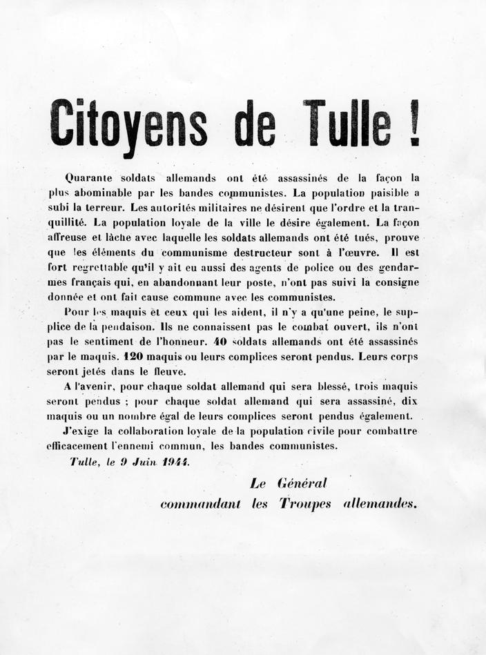 Massacre de Tulle : les 99 pendus du 9 juin 1944
