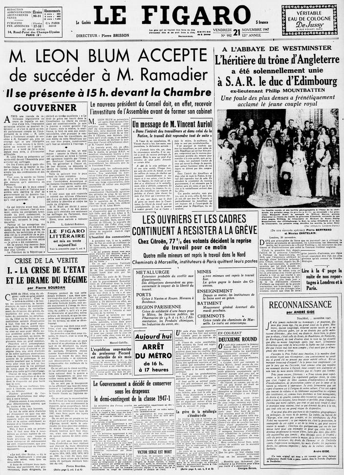 Elizabeth II: 70 ans de règne à la Une du Figaro