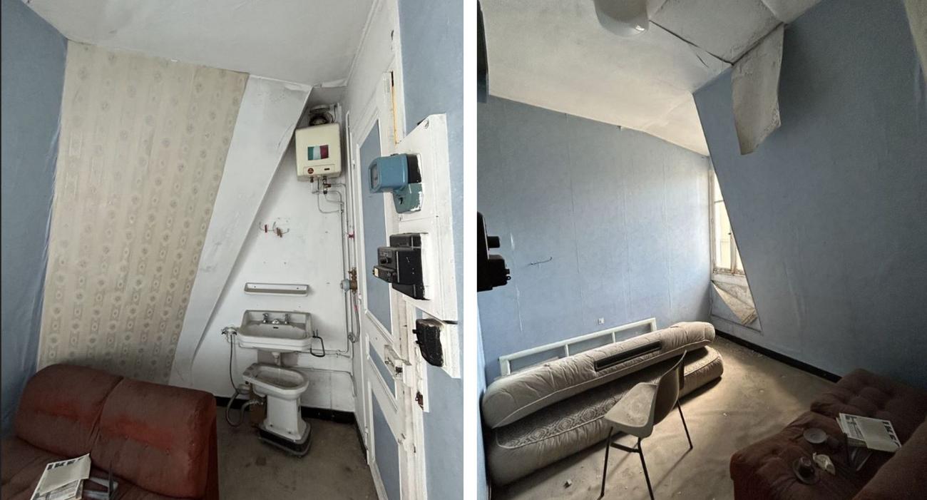 Il relève le défi de transformer ce cagibi de 6,8m² en pied-à-terre ...