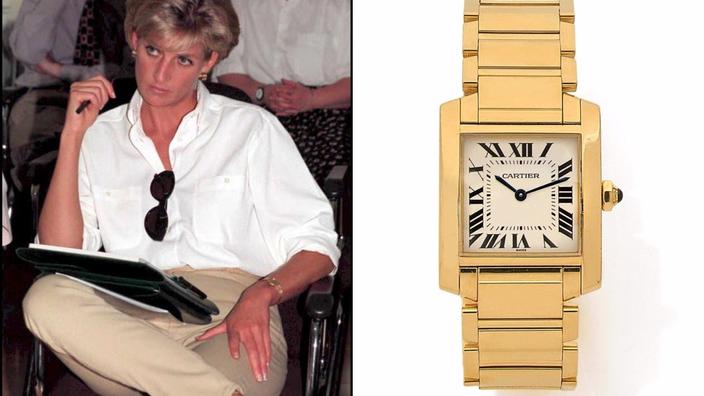 The Crown: la Cartier Tank Française de Lady Diana au poignet de Meghan ...
