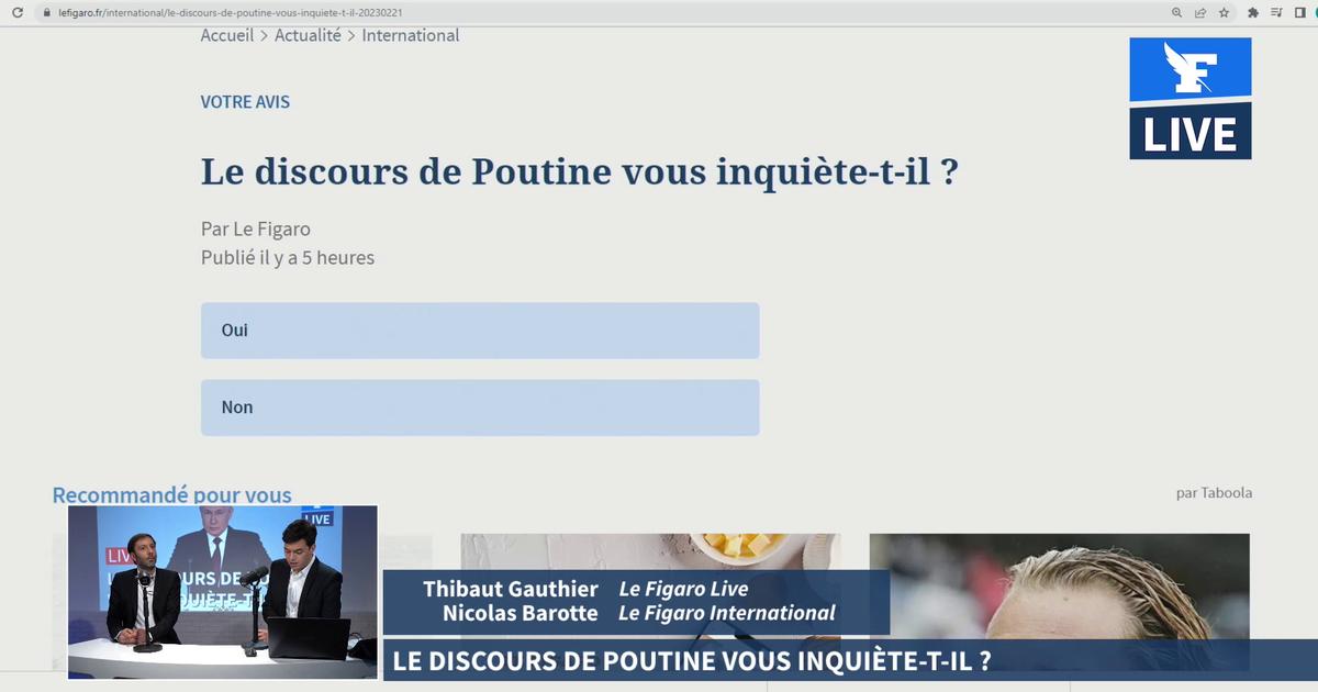 Le discours de Poutine laisse-t-il présager une nouvelle offensive en ...