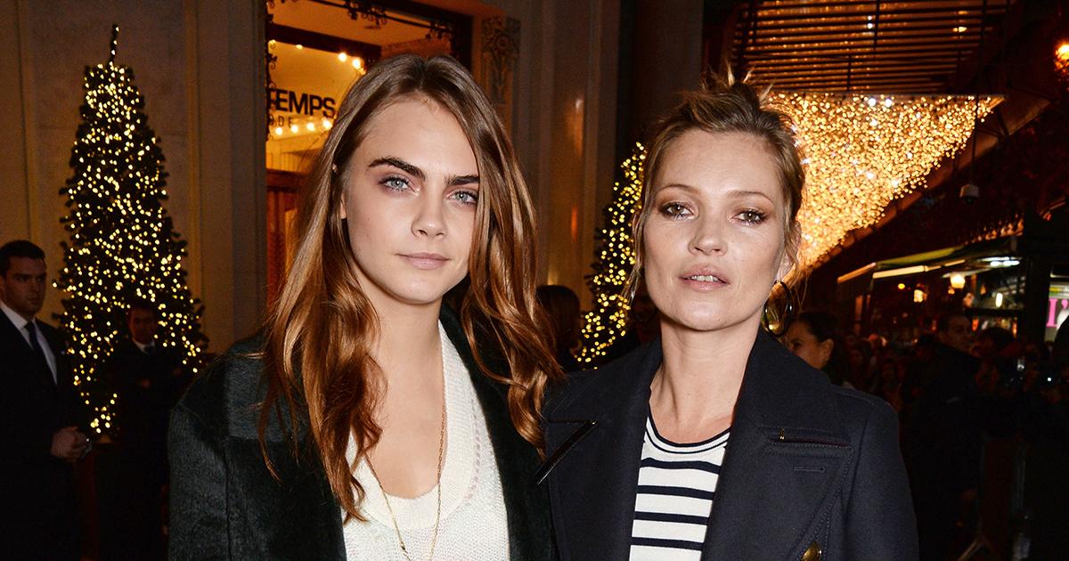 Cara Delevingne et Kate Moss dévoilent les vitrines de Noël du ...