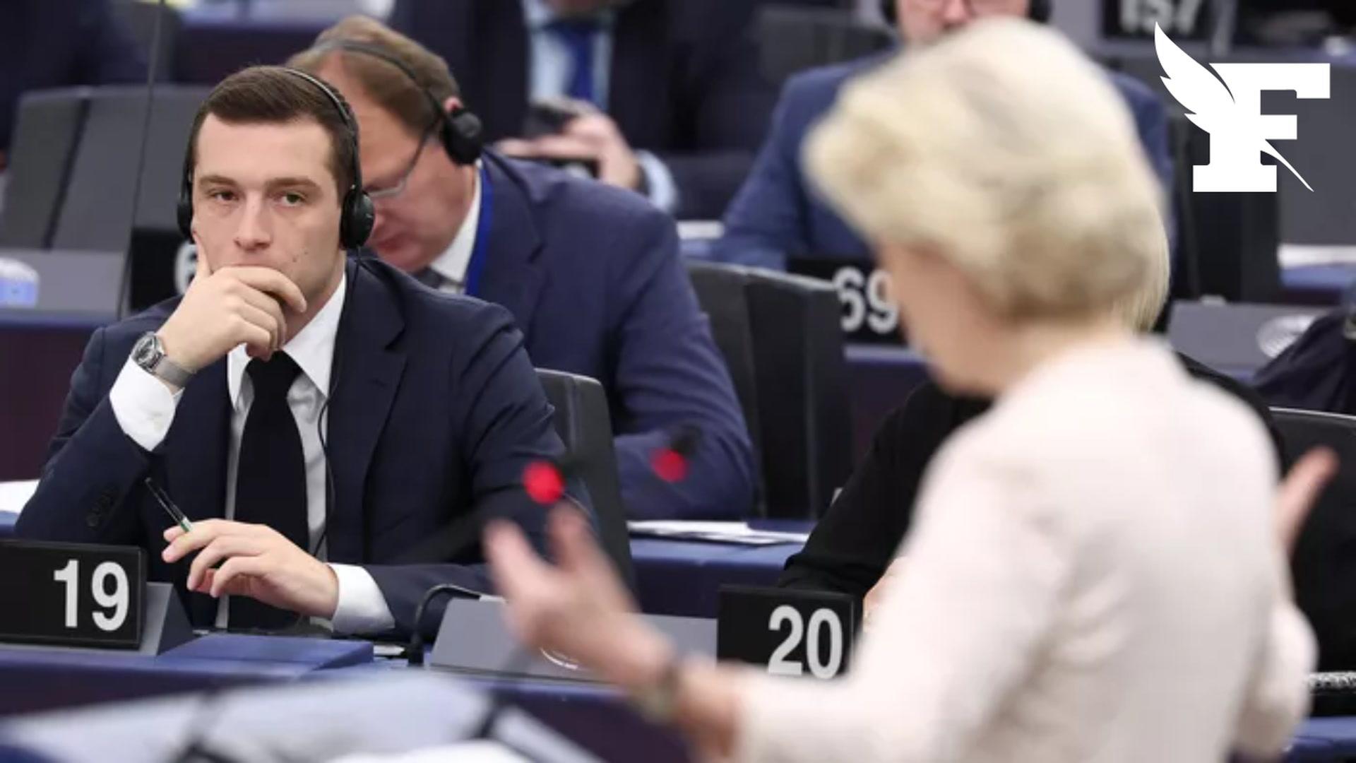 Jordan Bardella dépose une motion de censure contre Ursula von der ...