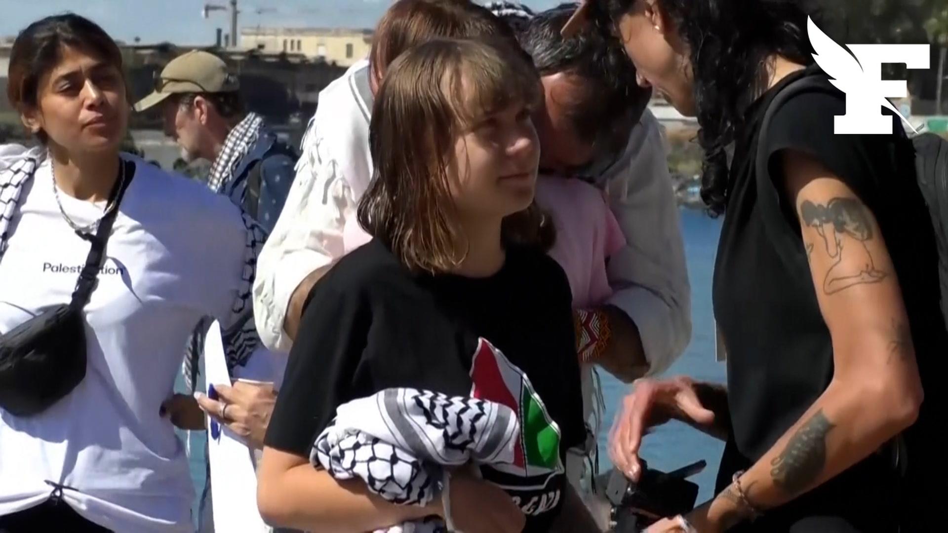 Greta Thunberg et Rima Hassan embarquent à bord d'un voilier à ...