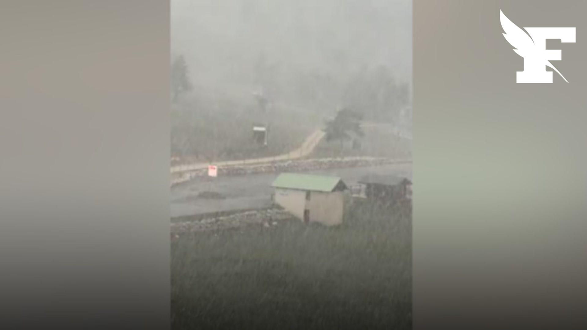 Les images de la neige inattendue sur les massifs français en plein ...