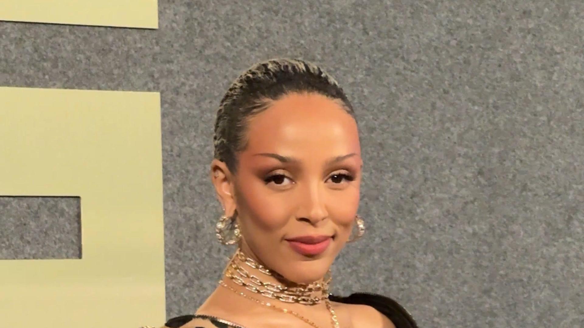 Doja Cat au défilé Balmain