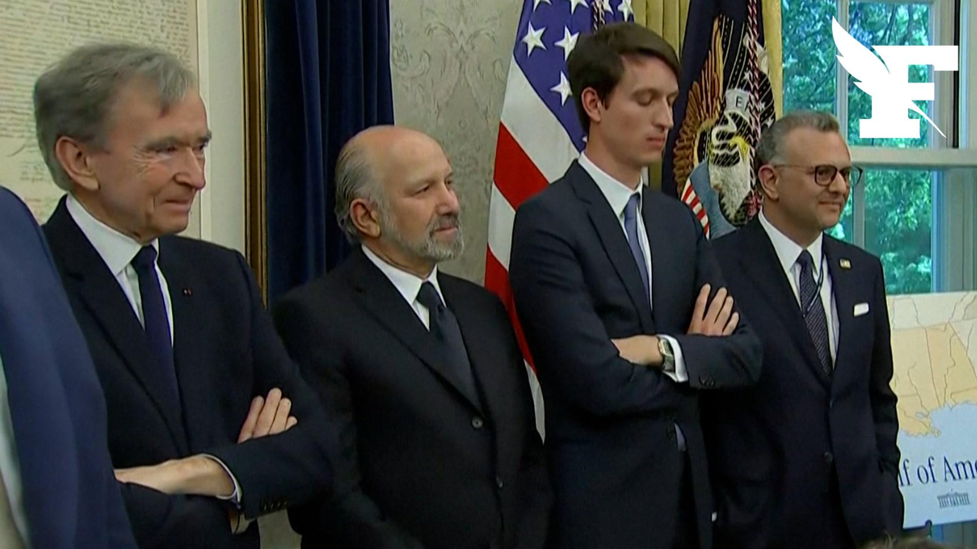 Le patron de LVMH, Bernard Arnault, reçu par Donald Trump à la Maison ...