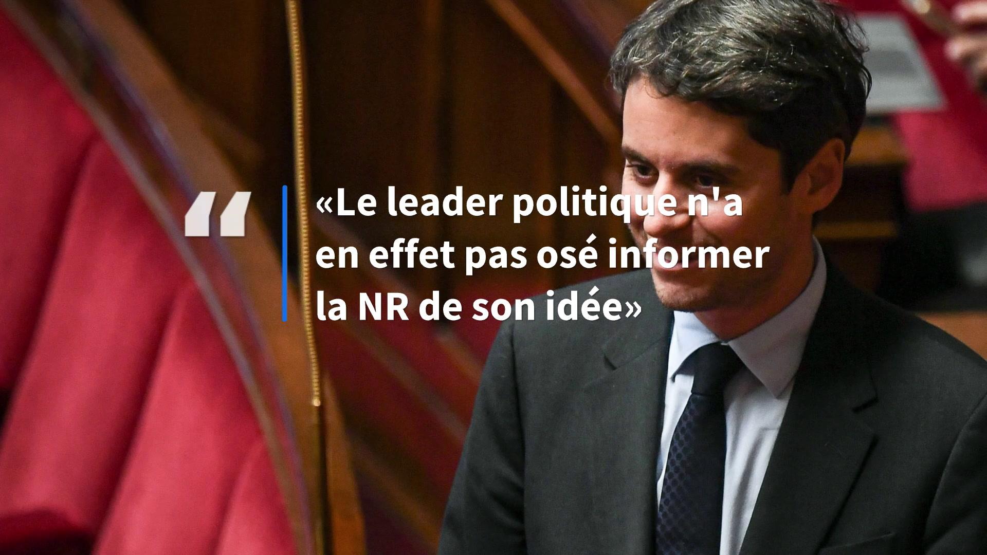 Gabriel Attal «n'a pas osé informer la NR de son idée»: «La Nouvelle ...