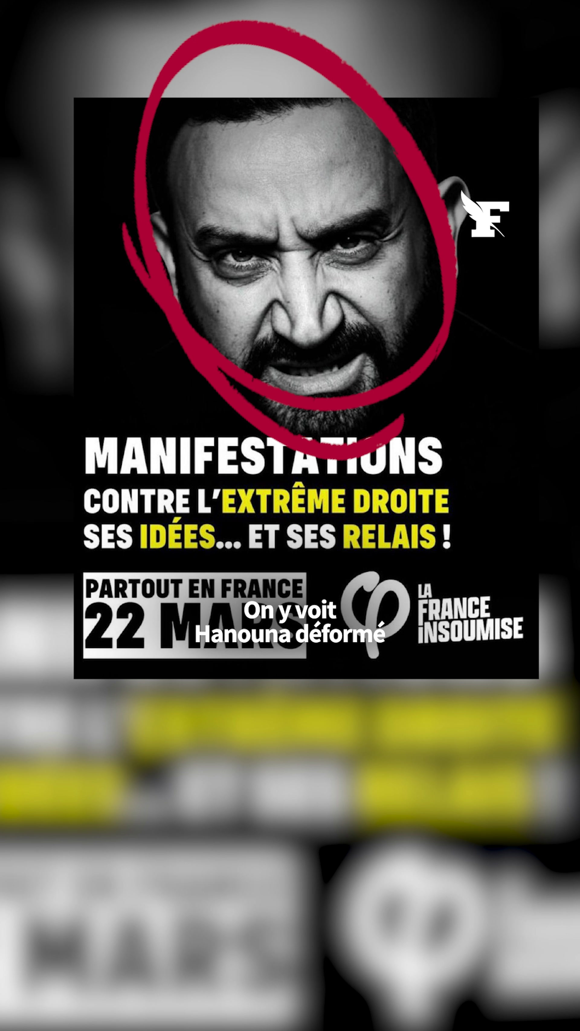 Une affiche anti-Hanouna de LFI accusée d’antisémitisme