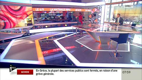 Nouveaux plateaux sur iTélé : la présentatrice fait la visite des ...