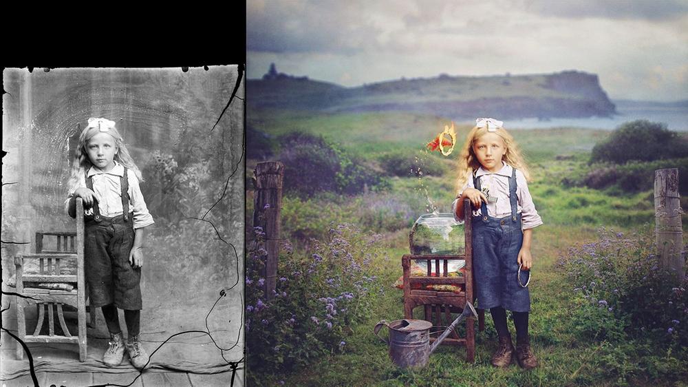 Jane Long réinvente totalement des photographies du début du XXe siècle