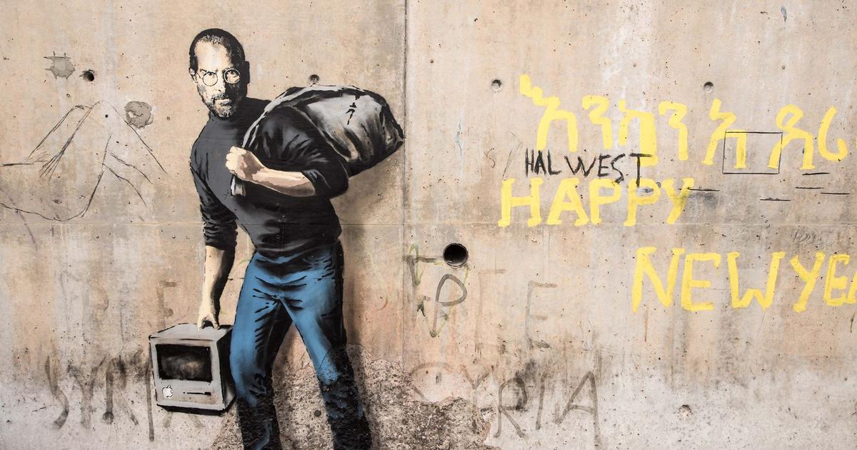 Le street-artiste Banksy rend hommage aux migrants à Calais