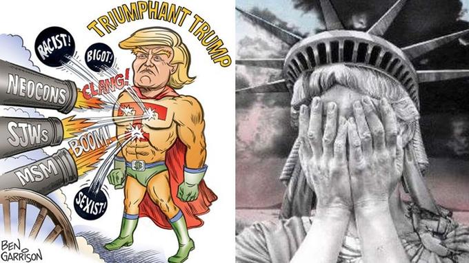 Premiers dessins à chaud après la victoire de Donald Trump