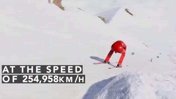 Nouveau record du monde de ski de vitesse à 254,958 km/h