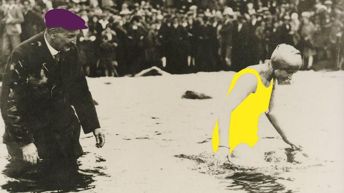 1927, Mercedes Gleitze traverse la Manche avec une Rolex Oyster