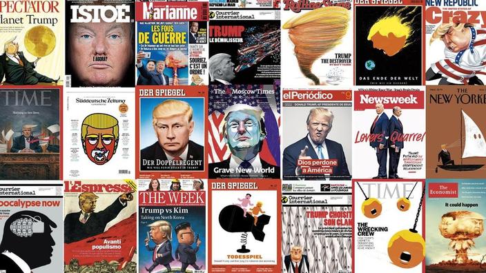 Une année de Trump en 50 unes marquantes de la presse mondiale