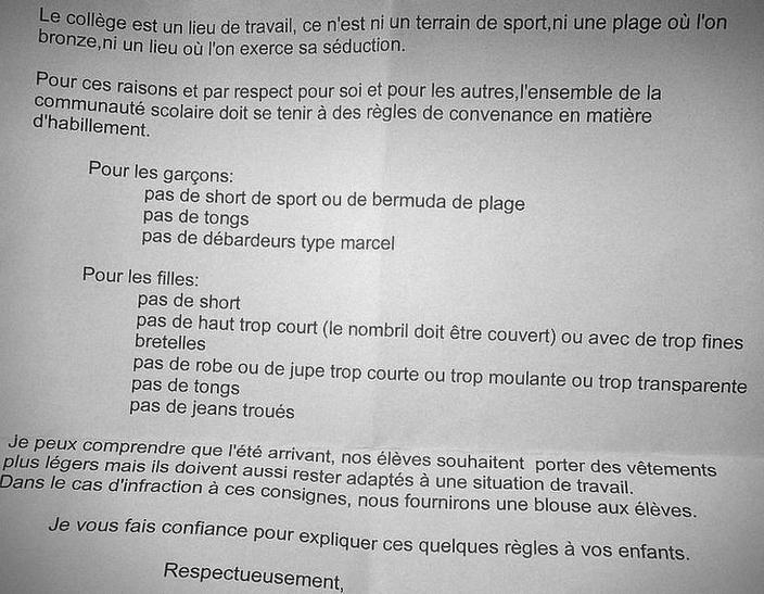 Creuse : un collège interdit shorts, robes courtes et jeans troués