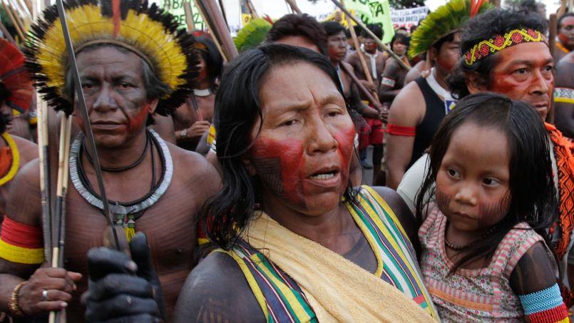 Les indigènes mobilisés à Brasilia