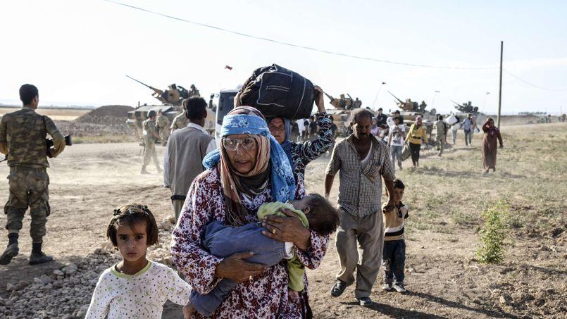 L'exode des Kurdes syriens fuyant l'Etat islamique