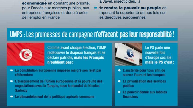 Le FN utilise un drapeau tunisien pour évoquer… la Turquie