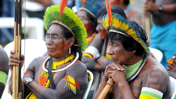 Les indigènes mobilisés à Brasilia