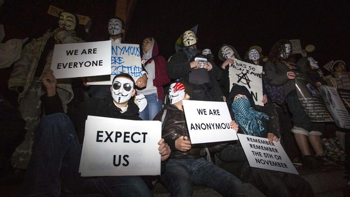 Les «Anonymous» se mobilisent à travers le monde