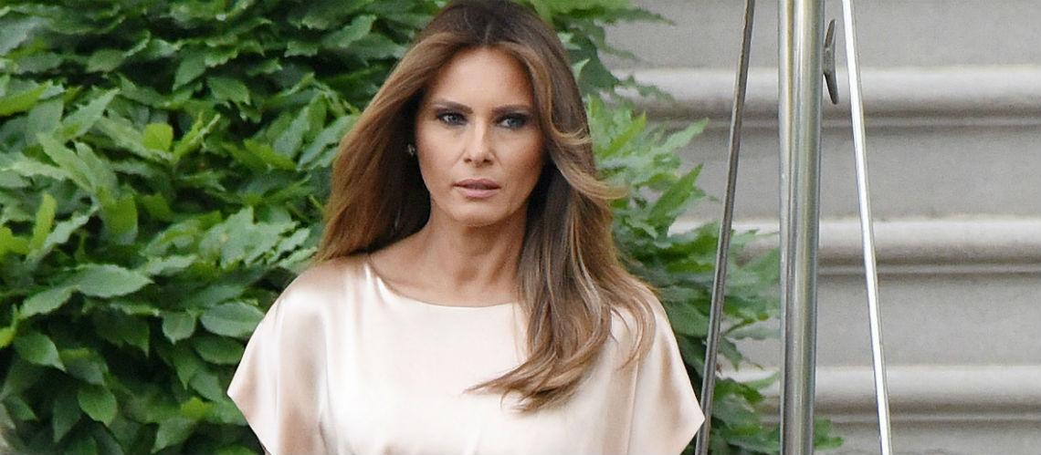 PHOTO – Melania Trump crée de nouveau la polémique : sa robe en satin ...