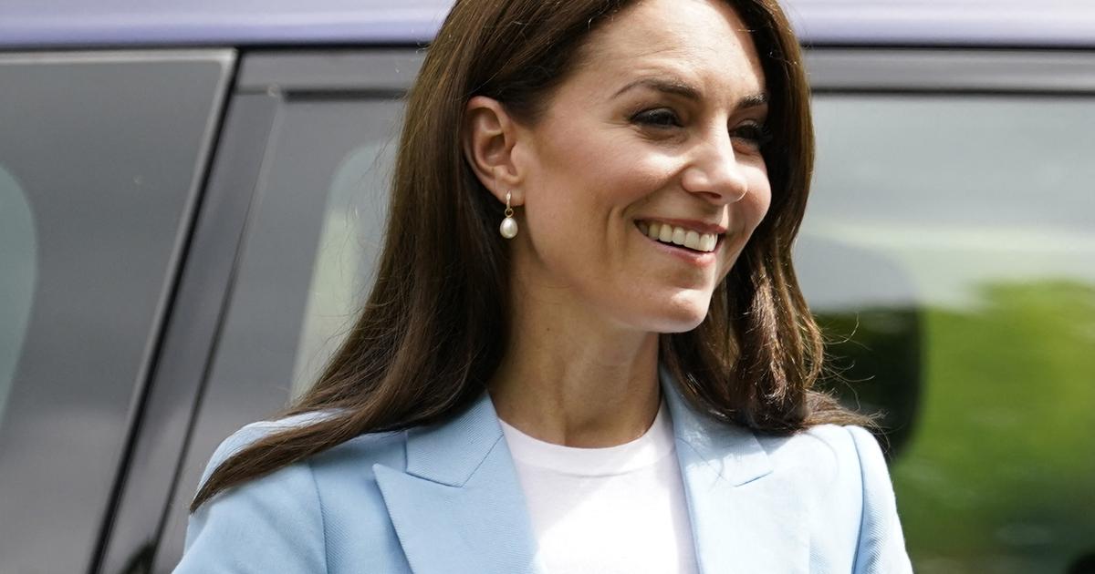 PHOTOS - Kate Middleton : Elle ne porte que du bleu, du rouge et du blanc en clin d'œil à l ...