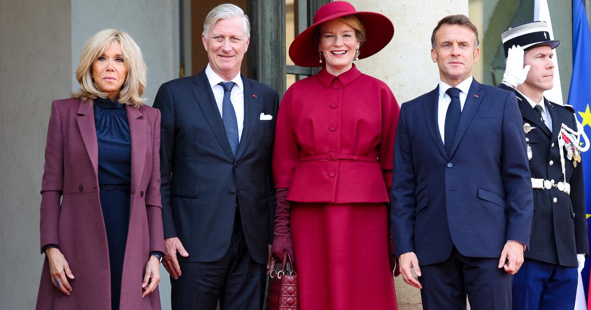 PHOTOS - Les plus beaux looks de la reine Mathilde en visite d'État en ...